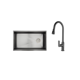 RIGEL KITCHEN SINK+MIXER R-SNK7544SB-LINEN-250+W2-R-MXK1141P-GUN | Gain ...