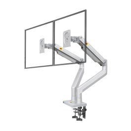 NORTH BAYOU MONITOR ARM G32 - WHITE/SLIVER (DUAL) | Gain City Singapore