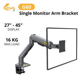 NORTH BAYOU MONITOR ARM G60 - GREY (SINGLE) | Gain City Singapore